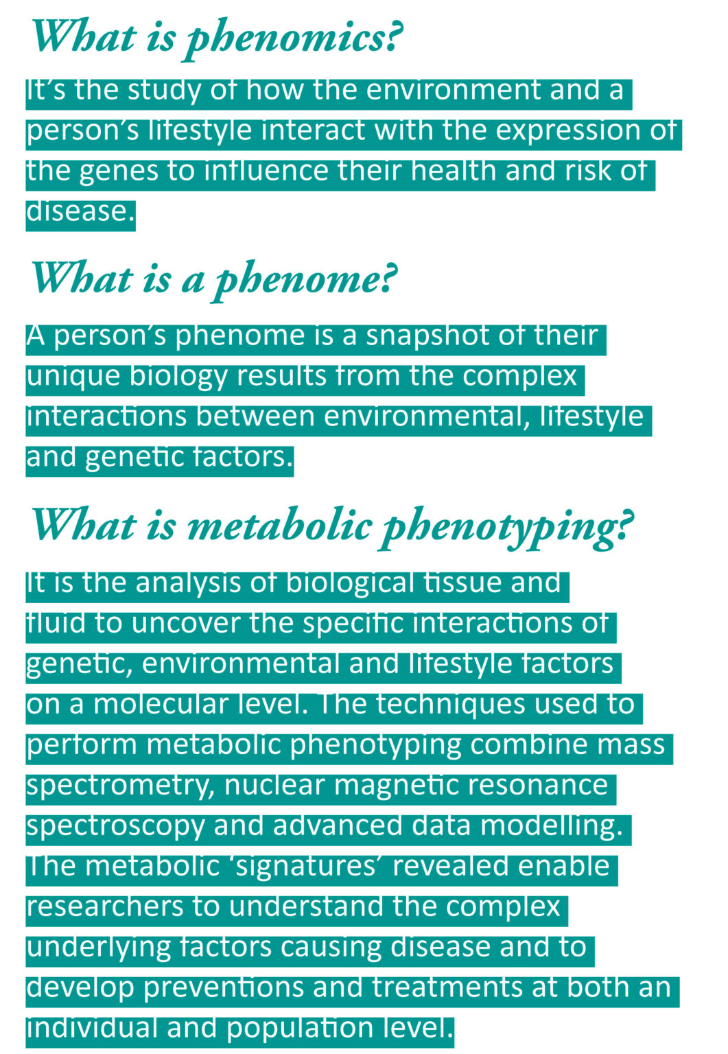 A Phenome Future - Medical Forum