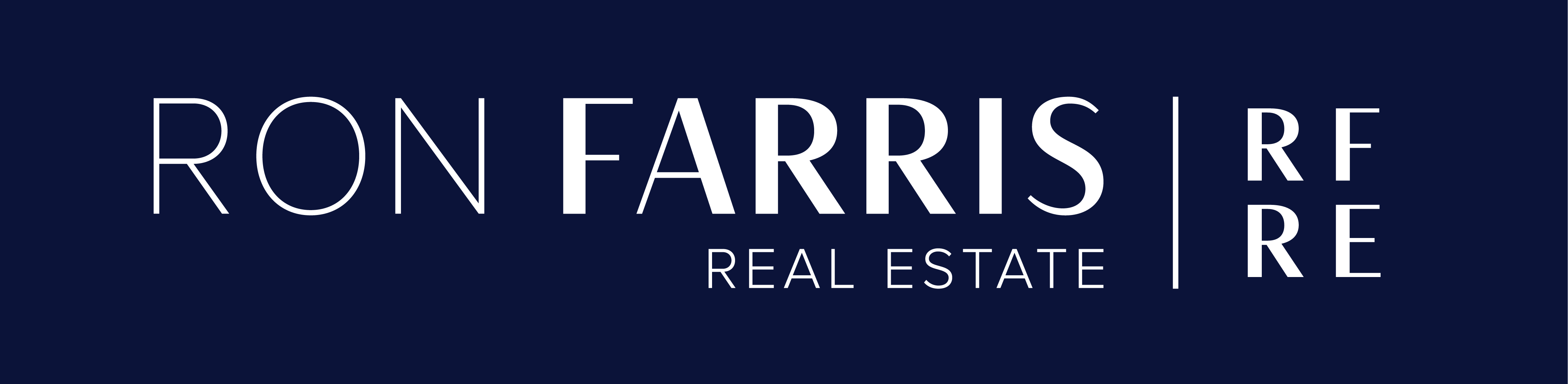 RON FARRIS REAL ESTATE_FINAL LOGOS_RFRE_REVERSED LOGO-BRANDMARK ...